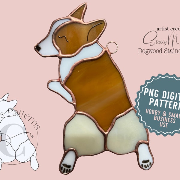 Corgi Stained Glass Patterns - Etsy
