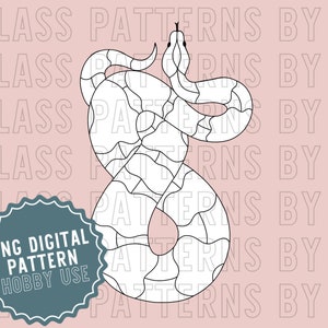 Boa Stained Glass Pattern Digital Download Snake Python - Etsy