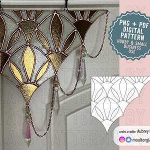 Art Deco Corner Stained Glass Pattern Digital Download PDF SVG Glass ...