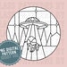UFO Abduction Stained Glass Pattern Digital Download - Etsy
