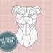 Pitbull Stained Glass Pattern Design Digital Download PNG Dog - Etsy