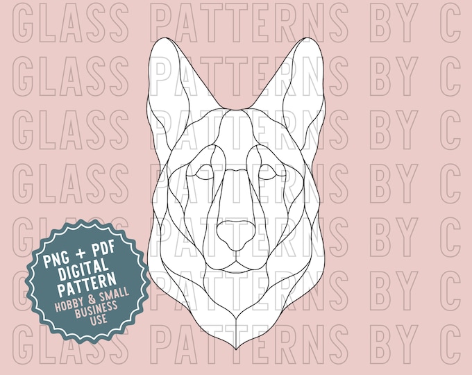 Labrador Retriever Stained Glass Pattern Design Digital Download PNG ...