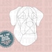 Boxer Stained Glass Pattern Design Digital Download PNG PDF Dog Dogs ...