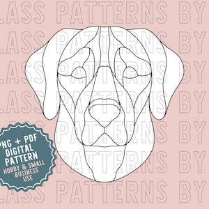 Labrador Retriever Stained Glass Pattern Design Digital Download PNG ...