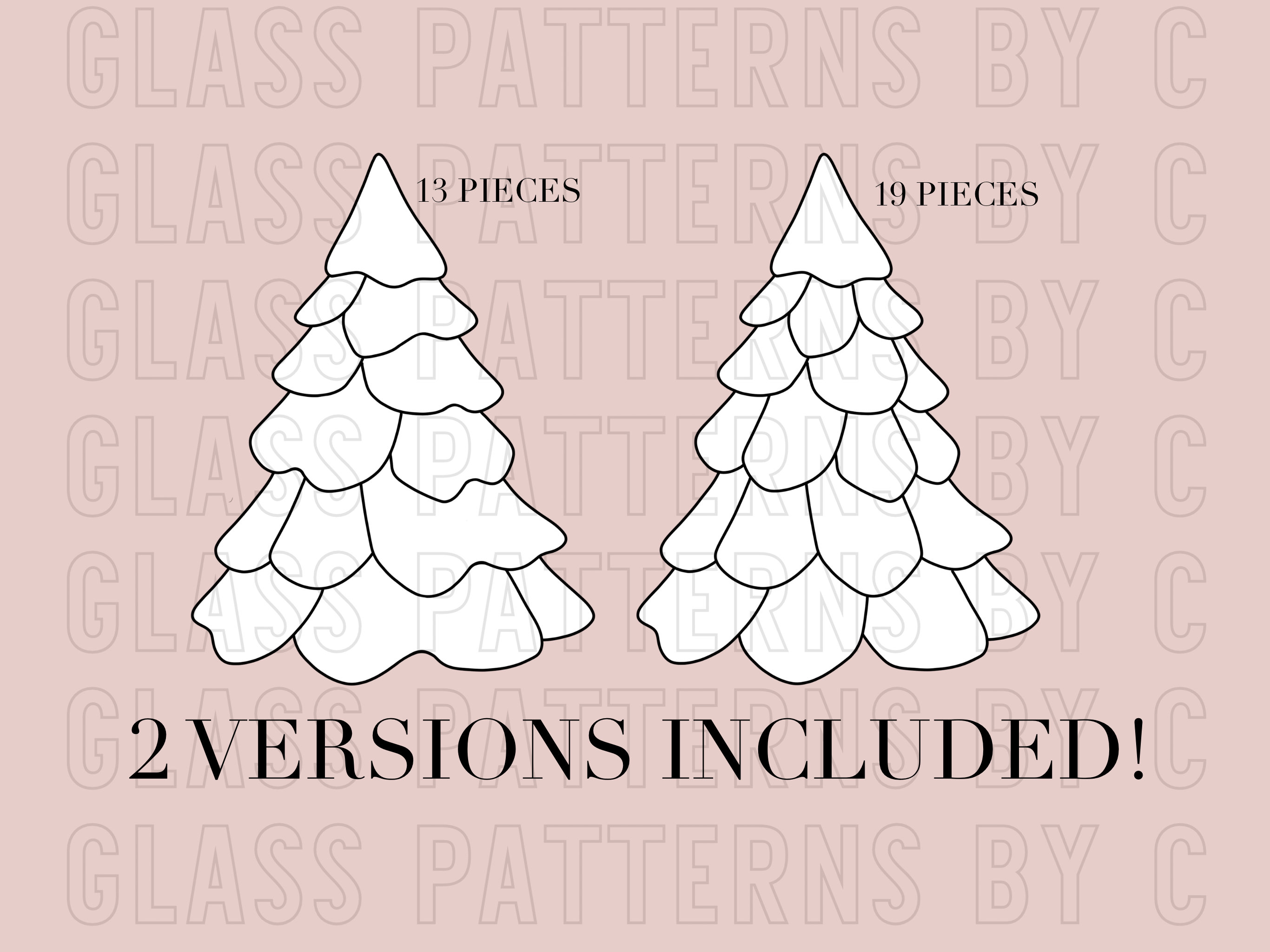 Evergreen Tree Stained Glass Pattern Digital Download Glass Patterns by ...