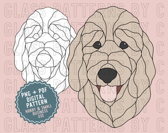 Labrador Retriever Stained Glass Pattern Design Digital Download PNG ...