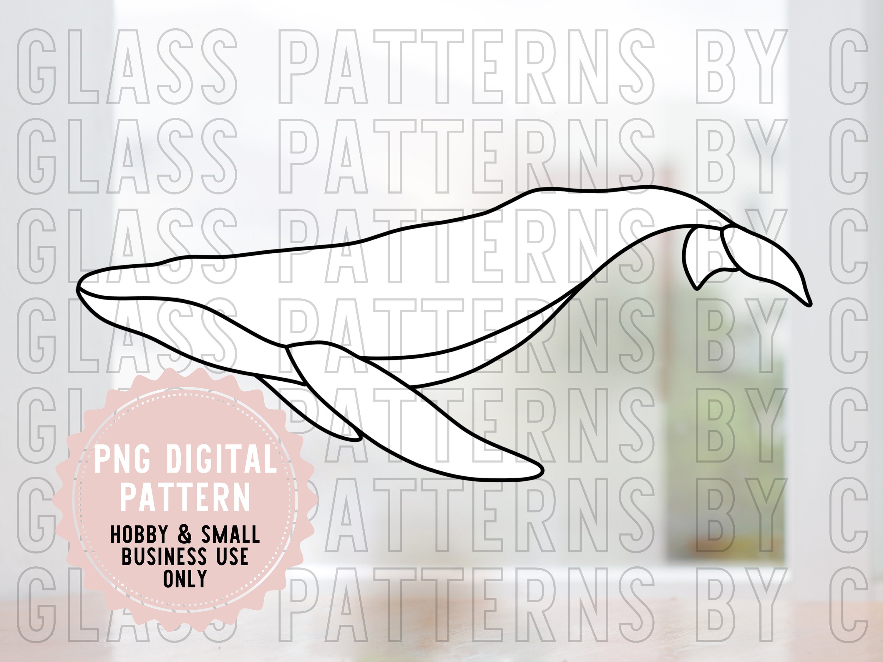 Blue Whale Stained Glass Pattern Digital Download Killer Whale - Etsy