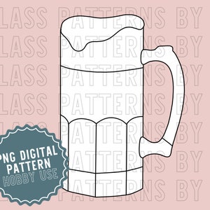 Beer Mug Stained Glass Pattern Digital Download SVG PDF PNG Glass ...