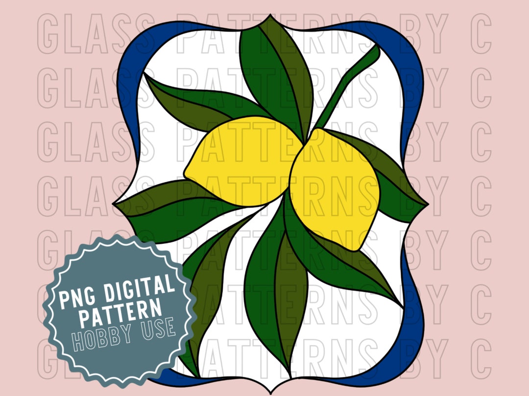 Lemon Plant Stained Glass Pattern Digital Download - Etsy