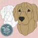 Golden Retriever Stained Glass Pattern Design Digital Download PNG PDF ...