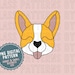 Cute Corgi Stained Glass Pattern Digital Download PNG PDF SVG Glass ...