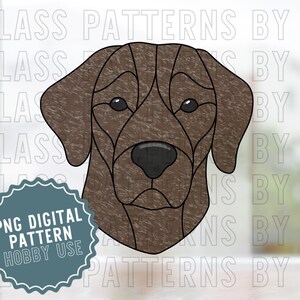 Labrador Retriever Stained Glass Pattern Design Digital - Etsy
