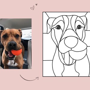 Labrador Retriever Stained Glass Pattern Design Digital Download PNG ...