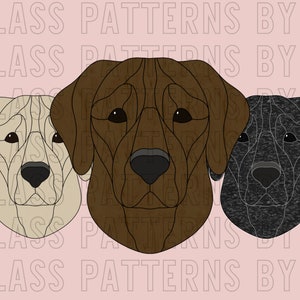 Labrador Retriever Stained Glass Pattern Design Digital Download PNG ...