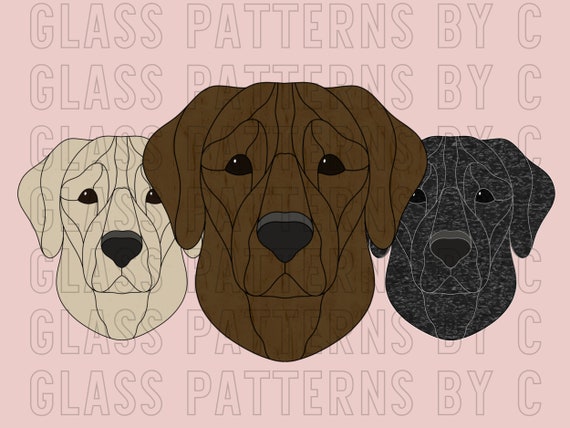 Lab Stained Glass Pattern Labrador Retriever Stained Glass Pattern