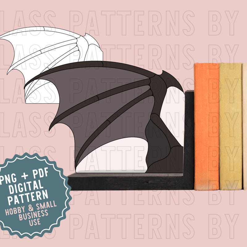 Glass Wing Bookends - Etsy