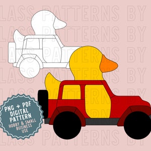Jeep Rubber Duckie Stained Glass Pattern Digital Download PNG PDF Jeeps ...
