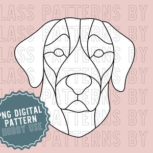 Labrador Retriever Stained Glass Pattern Design Digital Download PNG ...