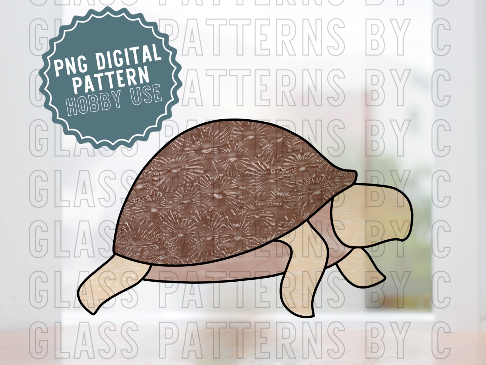 Tortoise Stained Glass Pattern Digital Download - Etsy