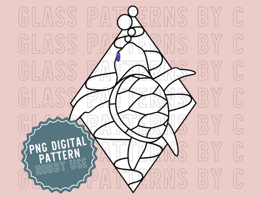 Sea Turtle Stained Glass Pattern Digital Download - Etsy UK