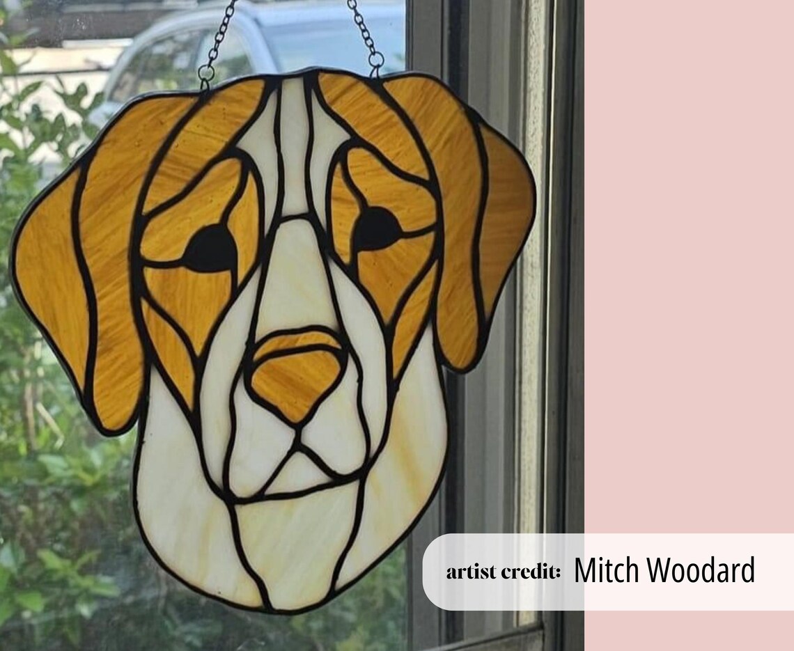 Labrador Retriever Stained Glass Pattern Design Digital Download PNG ...