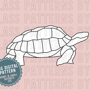 Sulcata Tortoise Stained Glass Pattern Digital Download Turtle Glass ...