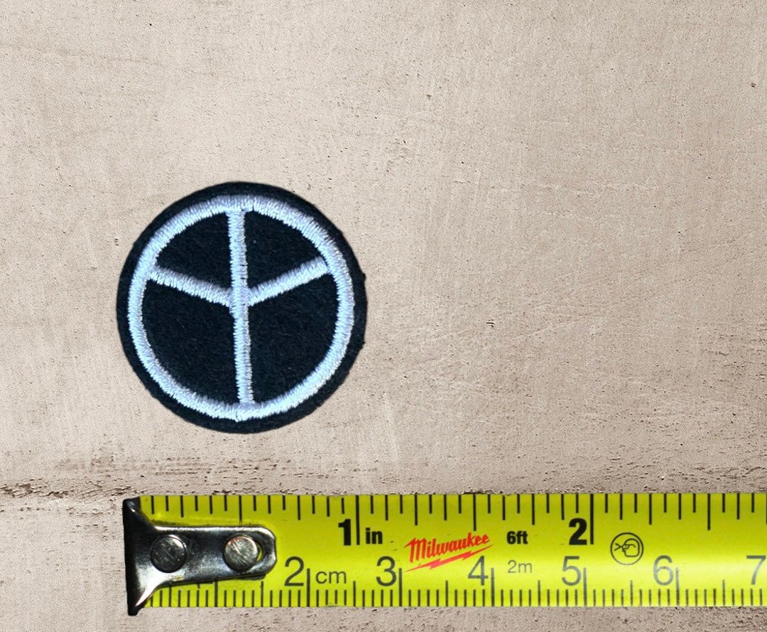 Mini Peace Sign Morale Badge peace Sign Hook Loop Patch - Etsy