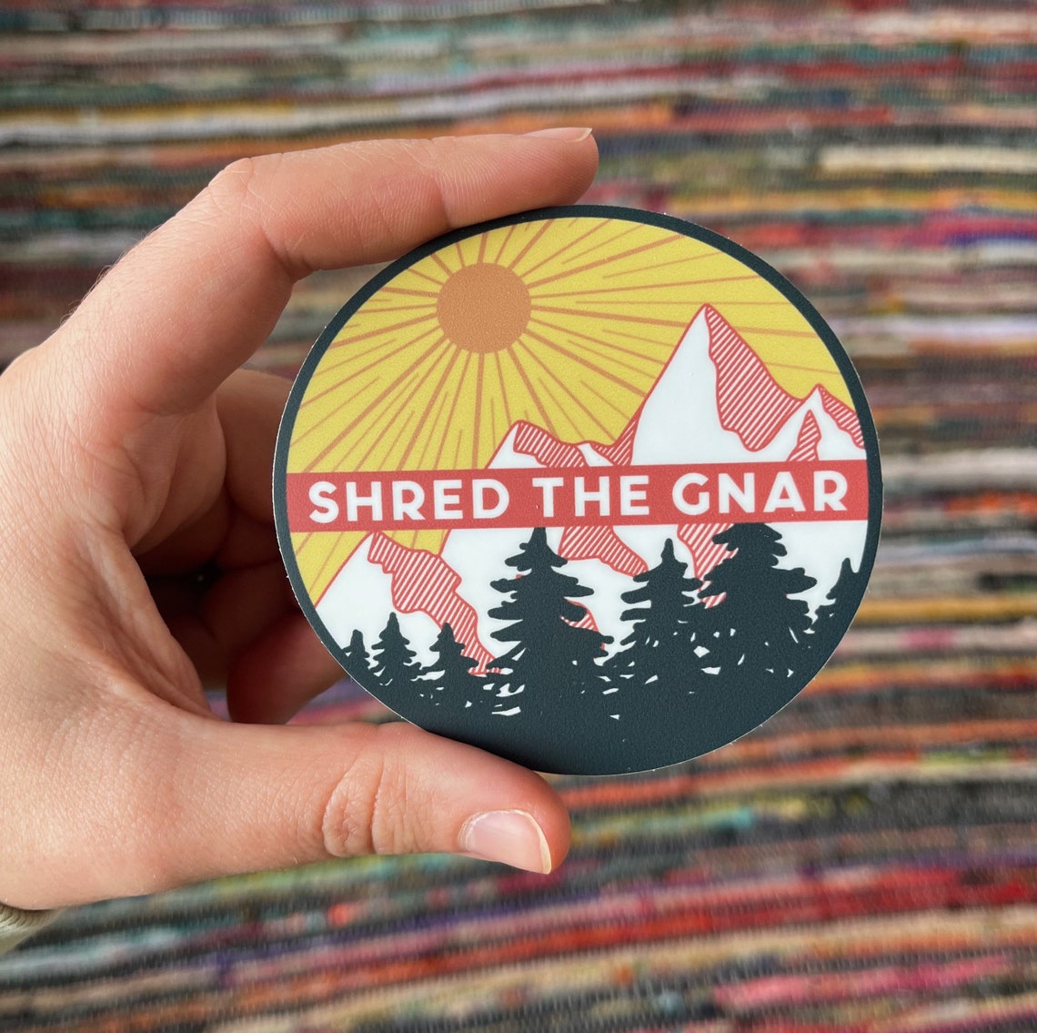 SHRED THE GNAR Sticker | Vinyl Sticker | Outdoors Utah - Etsy