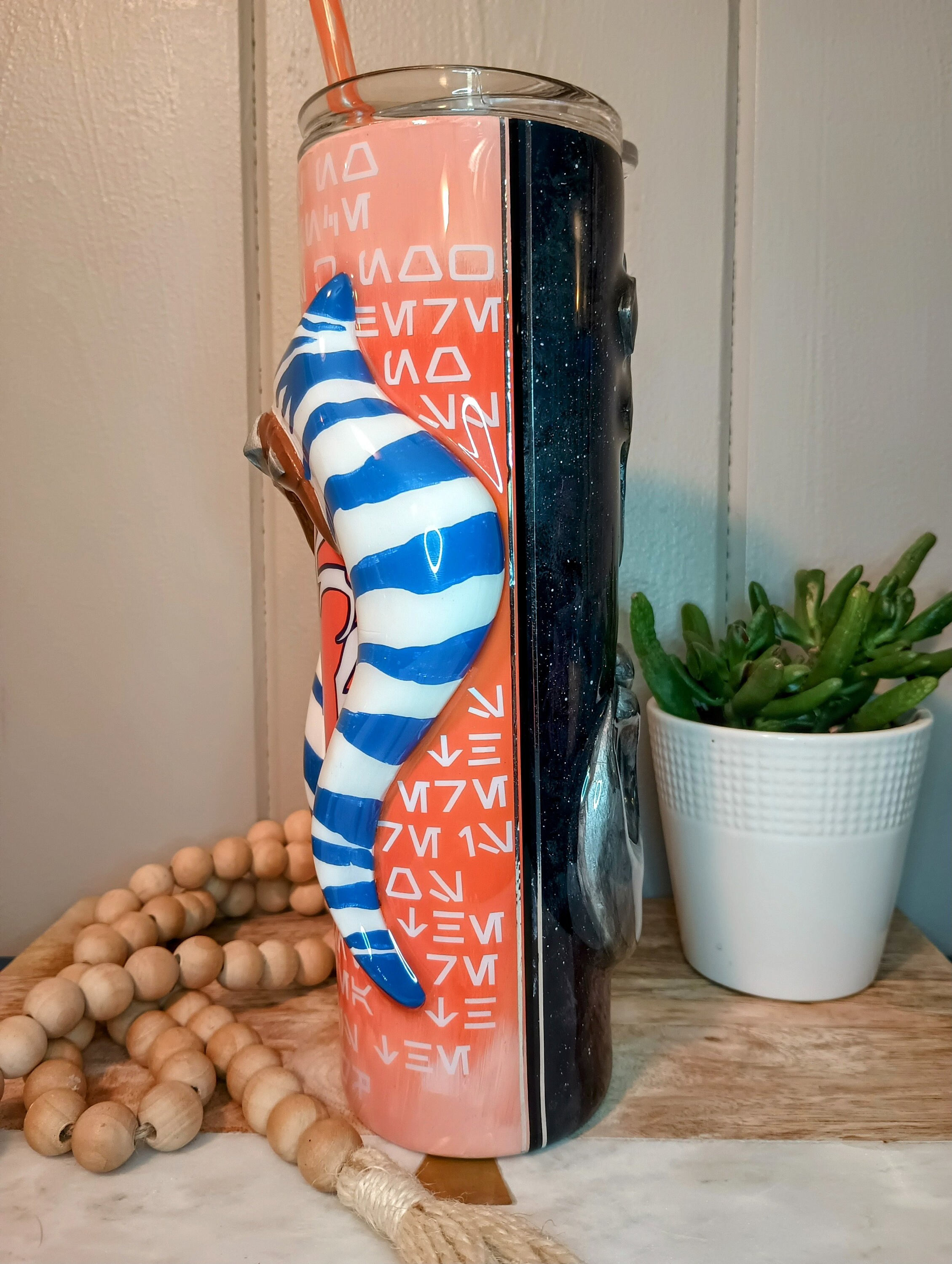 The Fulcrum 30 Oz. Hand Sculpted 3D Tumbler, Ahsoka - Etsy