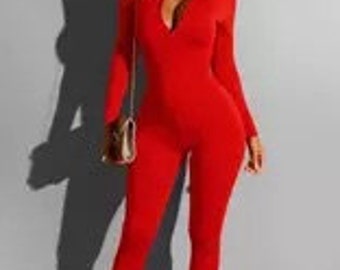 Red Full Bodysuit - Etsy