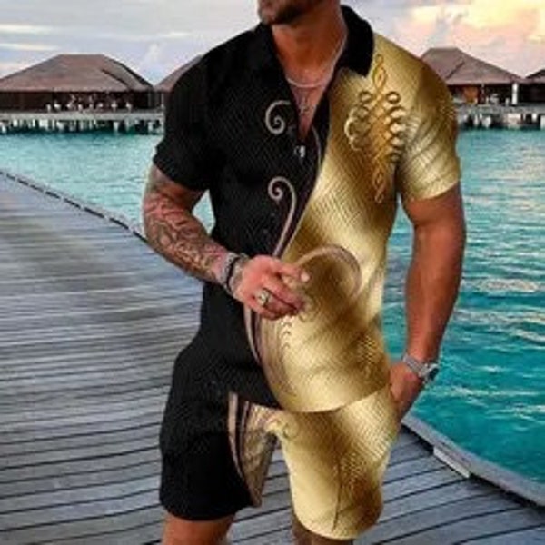 Black and Gold Men Outfit - Etsy