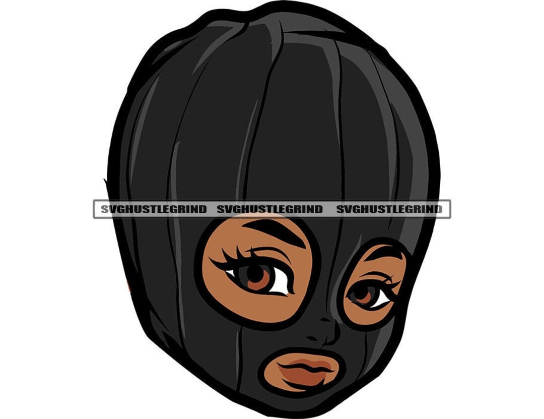 Baby Boy Male Angel Black Ski Mask Brown Eyes Head Face Only ...