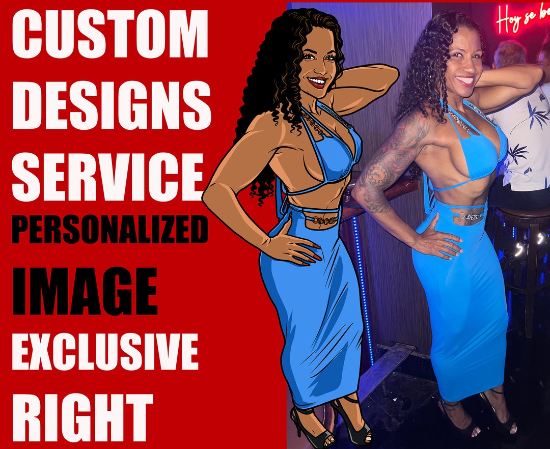 Custom Designs Service Cartoon Character Perfect Gift for Him Her Special Present Unique Family ...