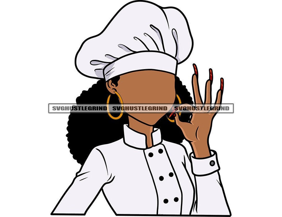 Faceless Black Chef Professional Kitchen Cook Food Chef Uniform Bon ...