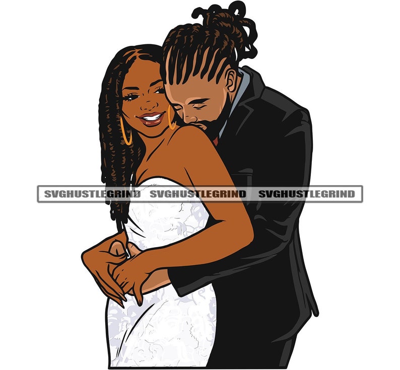 Black Couple Man Woman Love Relationship Goals Married True Love Dreads ...