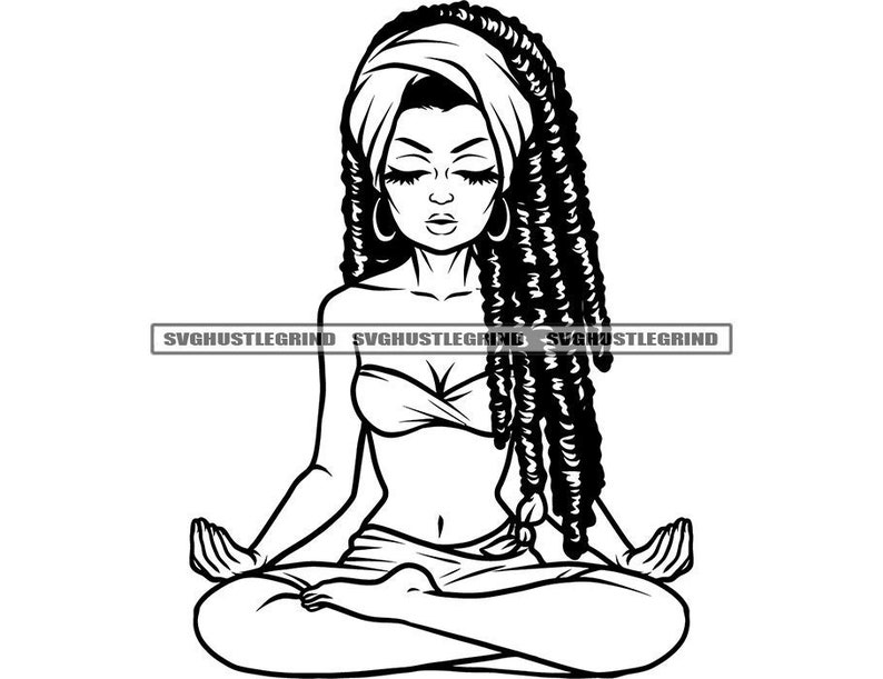 Black Woman Yoga Position Hands up Dread Locs Sister Locs - Etsy