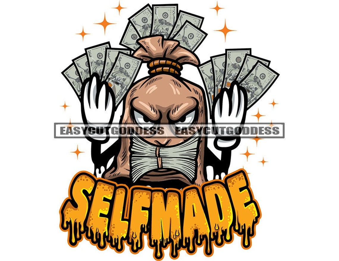Safemade Money Bag Character Mouth Cash Money Bank Bags Dollar Bills ...