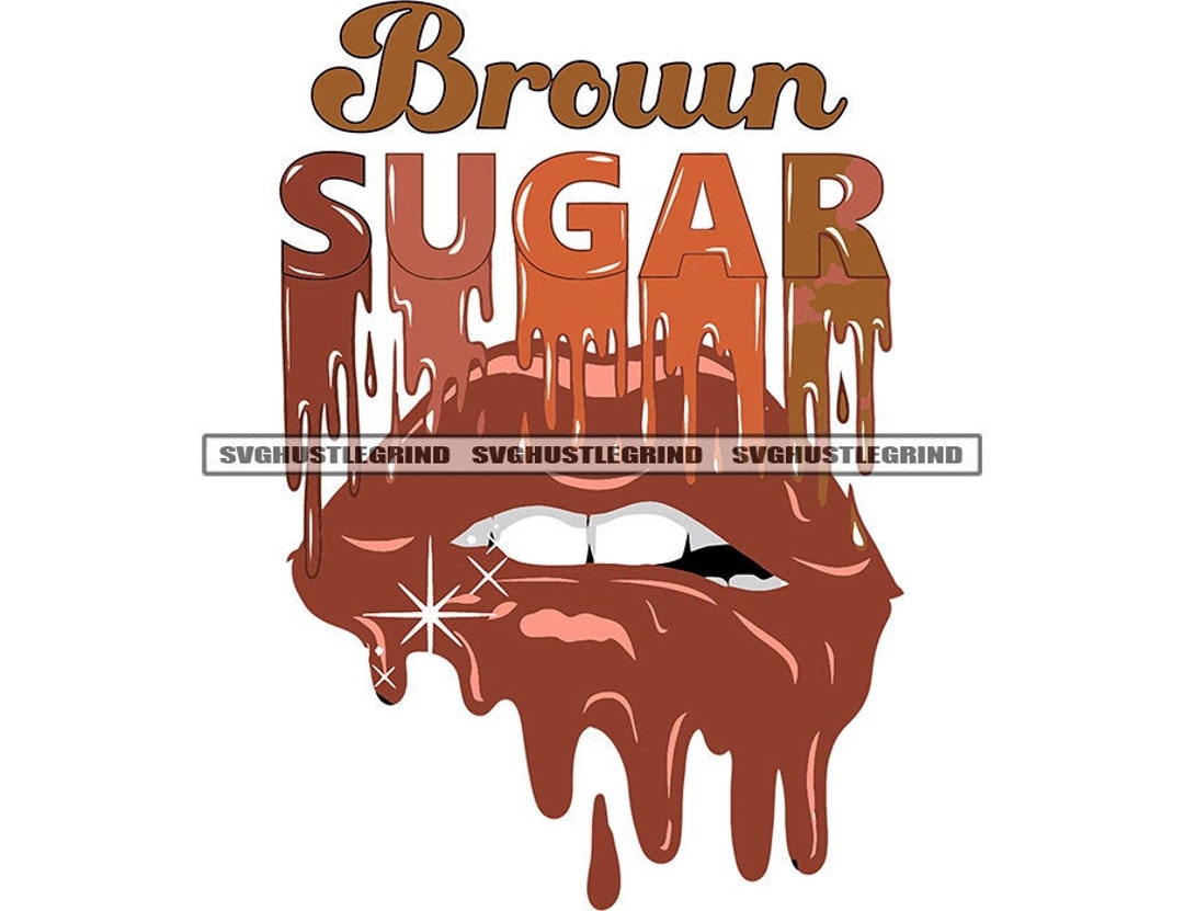 Brown Sugar Juicy Wet Dripping Lips Pink Brown Lipstick Face Mouth ...