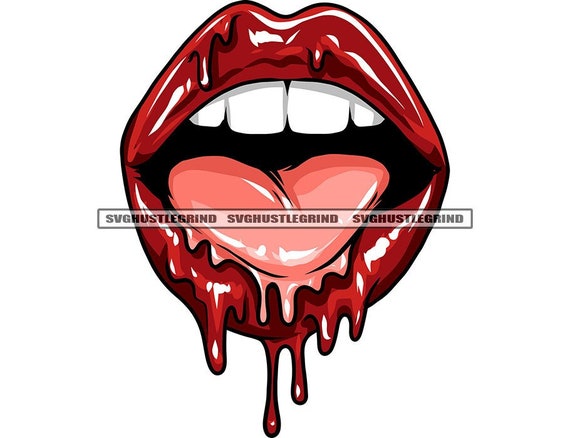 Silueta De Labios Rojos Labios De La Mujer Del Vector Y Siluetas De La