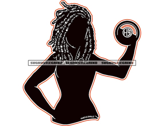 Black Woman Dreads Sister Locs Silhouette Image Strong Arm | Etsy