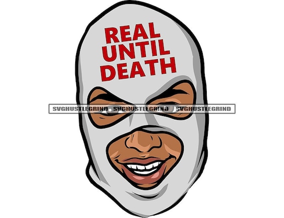 Real Until Death Black Man Hustler Ski Mask Head Face Only - Etsy