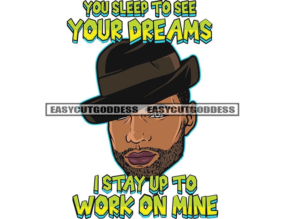 You Sleep See Your Dreams Black Man Black Hat Suit Shirt Tie Scrubby ...