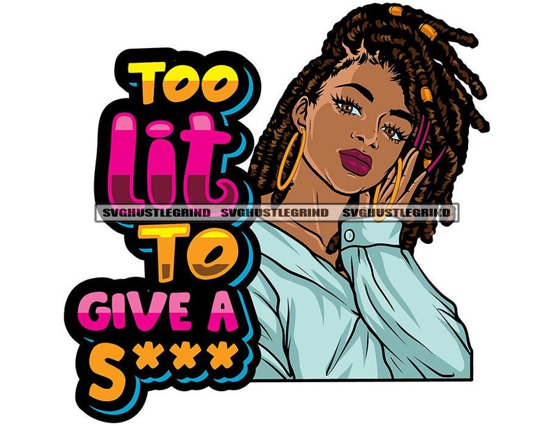 To Lit to Give Black Woman Locs Dreads Gold Loc Band Blue - Etsy