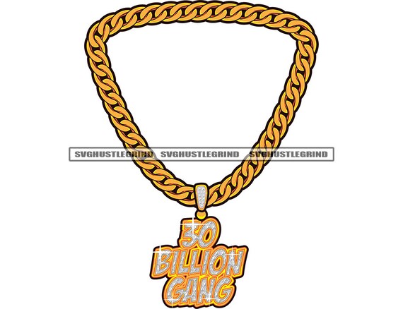 30 Billion Gang Diamonds Gold Necklace Charm Jewelry Accessory | Etsy