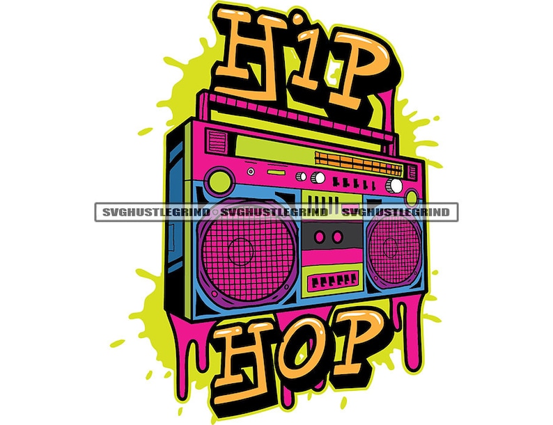 Hip Hop Boom Box Music Radio Songs Dance Rap Young Retro Rapper ...
