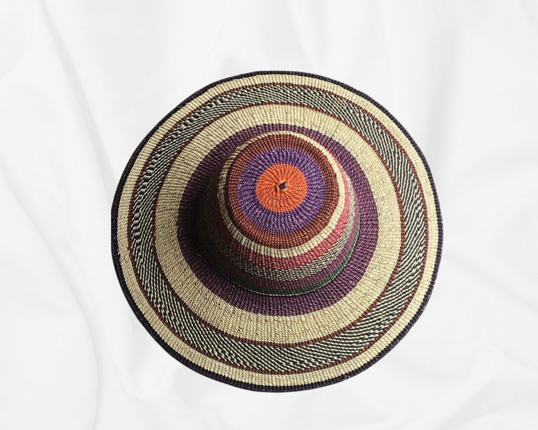 Handmade Bolga Straw Hat: African Woven Sun Hat - Etsy