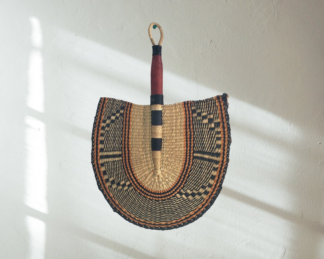 Hand Woven African Hand Fan // Wall Decor // Handmade African Fan ...
