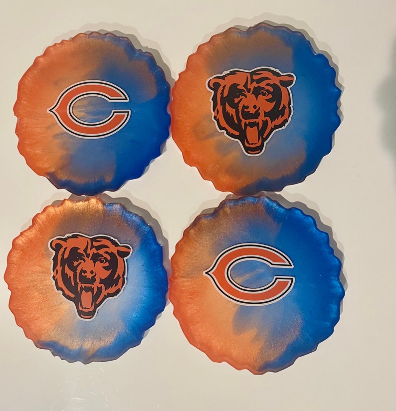 Resin Table Drink Coasters, Diff. Sizes & Shapes. Football, Hockey ...
