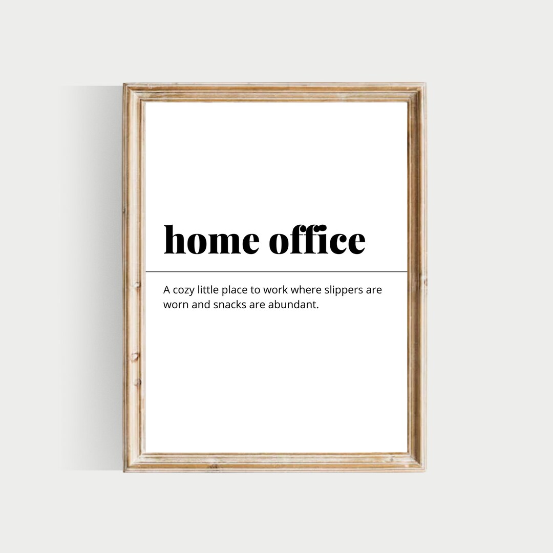 Home Office Definition PRINTABLE Office Prints Definitions - Etsy
