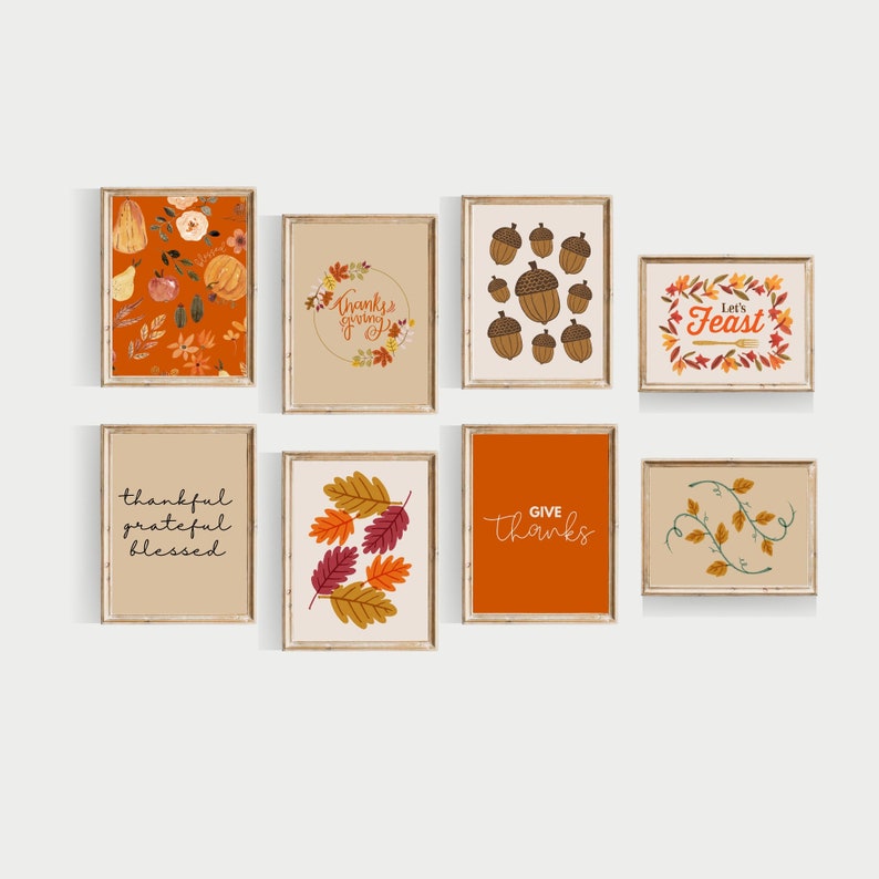 Thanksgiving Printables PRINTABLE Thanksgiving Wall Art - Etsy